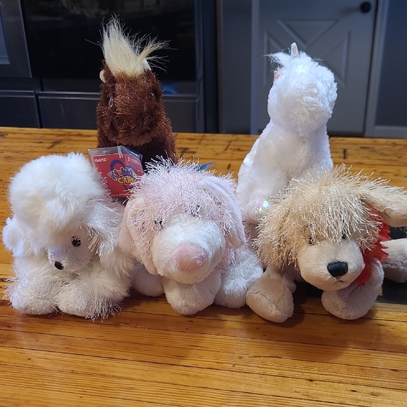 GANZ | Toys | Ganz Stuffed Animal Set White Brown Pink | Poshmark